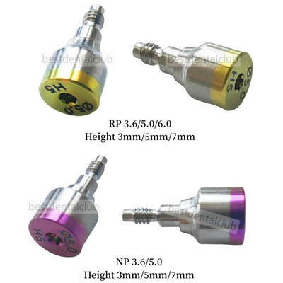 Dental Healing Cap Abutment RP NP Compatible Fit Nobel Active Yellow ...