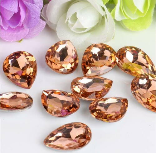 18x25mm Water Drop Sharp Back Glass Crystal Rhinestones Jewerly ...