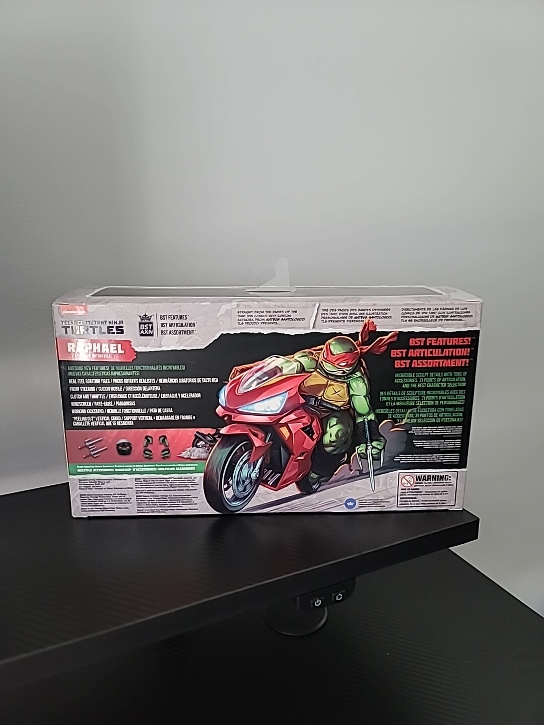 The Loyal Subjects TMNT Raphael with Motorcycle Deluxe Box - New/Sealed