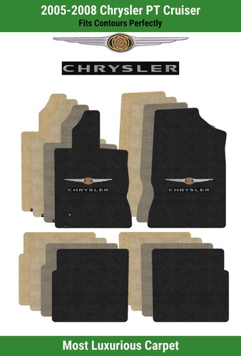 Lloyd Luxe Front & Rear Mats for '05-08 PT Cruiser w/Chrysler w/ Wings ...