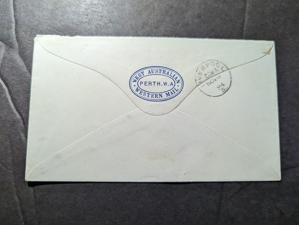 1894 Australia Cover Perth Western Australia to Liverpool England | eBay