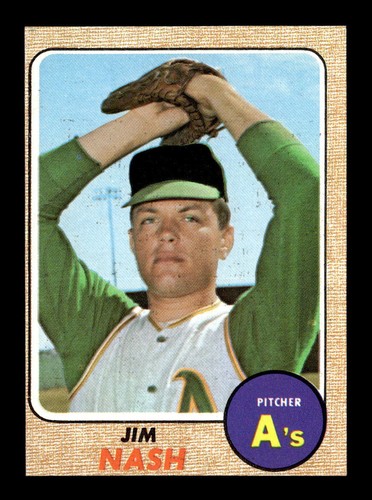 1968 Topps #324 Jim Nash Oakland Athletics EX Baseball Card *B579 | eBay