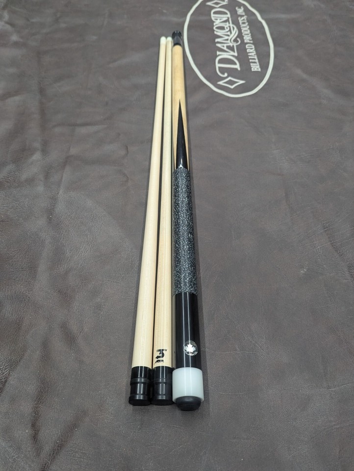DUFFERIN FULL SPLICE EBONY/BLACK MAPLE LEAF CUSTOM CONV. CUE + PREDATOR ...