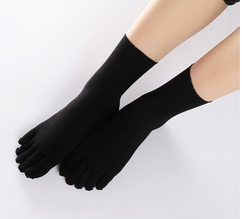 Seamless Separate 5 Toes Gloves Socks Nylon Sheer Five Toes Ankle Short ...