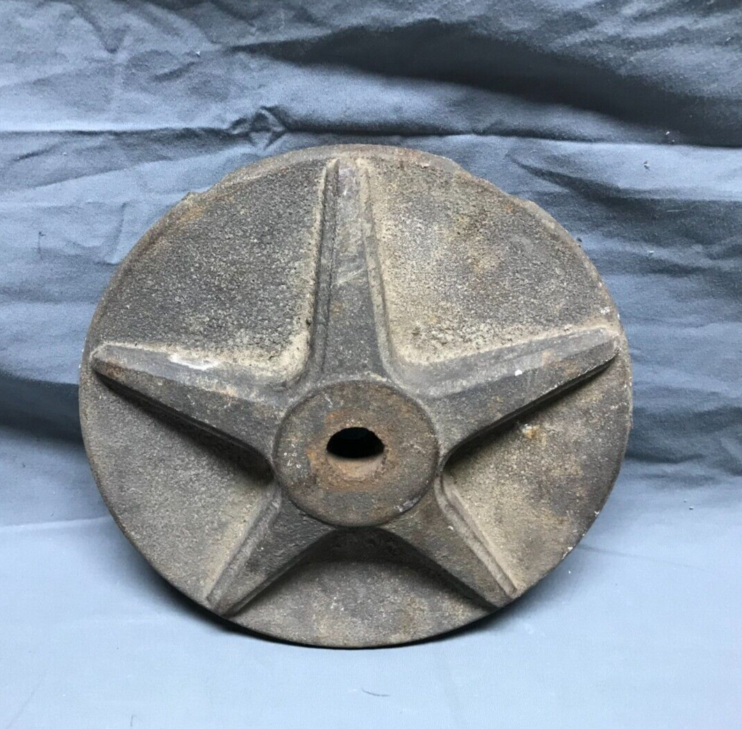 VTG 9" diameter Cast Iron Decorative Plate Star Stone Wall Anchor Old ...