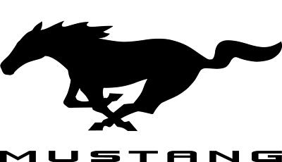 Ford Mustang Pony w/Letters Black Gloss vinyl decals in/out door NOT OE ...