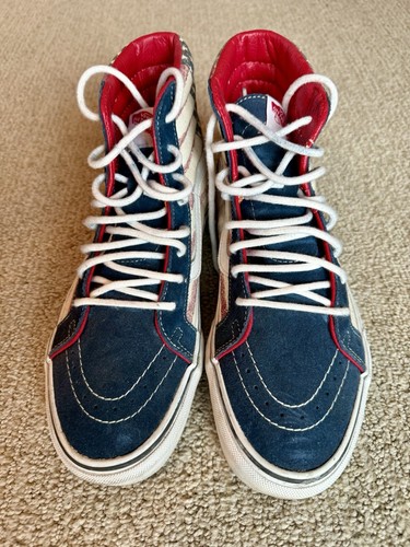 VANS Sk8 Hi Bolt Men's size 8.5 High Top Skate Shoes Suede Canvas ...