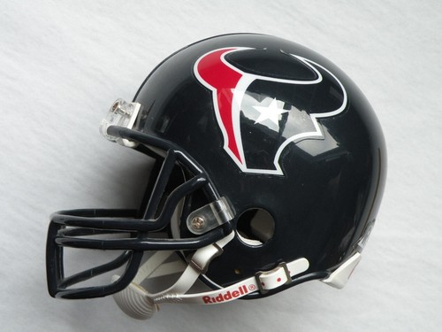 Houston Texans NFL Riddell 3 5/8 Mini Football Helmet 1995 NFLP Blue ...