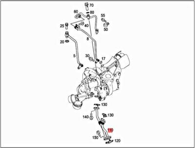 Genuine MERCEDES Oil return line 6511800722 | eBay