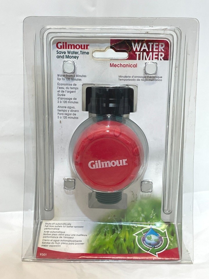 GILMOUR Single Outlet Mechanical Water Timer Auto Shut-off NEW & SEALED ...