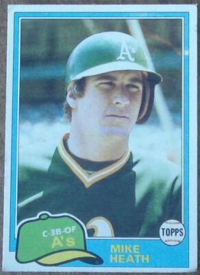 Mike Heath, Athletics, 1981 #437 Topps Baseball Card GDC - GREAT CARD ...