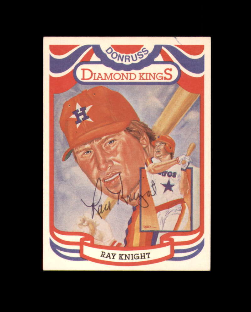 Ray Knight Signed 1984 Donruss Diamond Kings Houston Astros Autograph ...