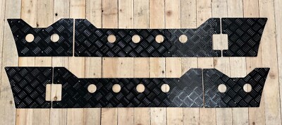 Lower Door Skirting 3mm Chequer Plate Gloss Black Fits Land Rover ...