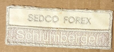 OILFIELD COLLECTIBLE PATCHES SEDCO FOREX SCHLUMERGER 3 3/4" X 1 1/2" | eBay