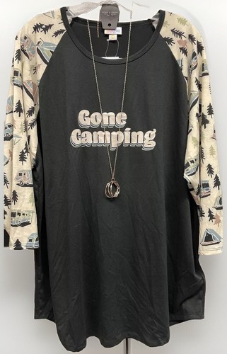 NEW 2.0 LuLaRoe 3XL “Gone Camping” Tents Campers RVs Trees Randy ...