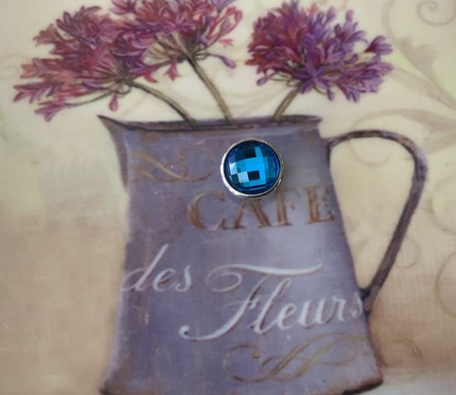 kameleon jewel pop Blue Checkered Domed Pop Sterling Silver Pop | eBay