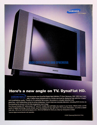 Samsung DynaFlat HDTV Television 2001 Trade Print Magazine Ad Poster ...