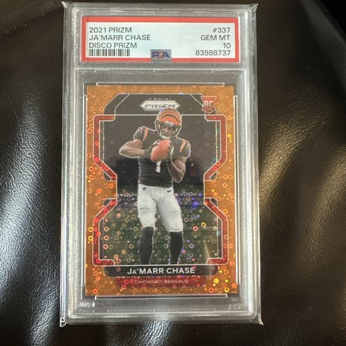 2021 Panini Prizm Ja'Marr Chase ORANGE DISCO Rookie Jamarr Chase #337 ...