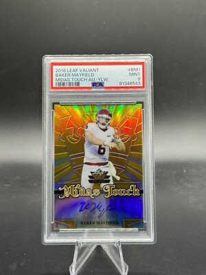 2018 Leaf Valiant Midas Touch Baker Mayfield 10/10 Psa 9 Rookie Auto | eBay