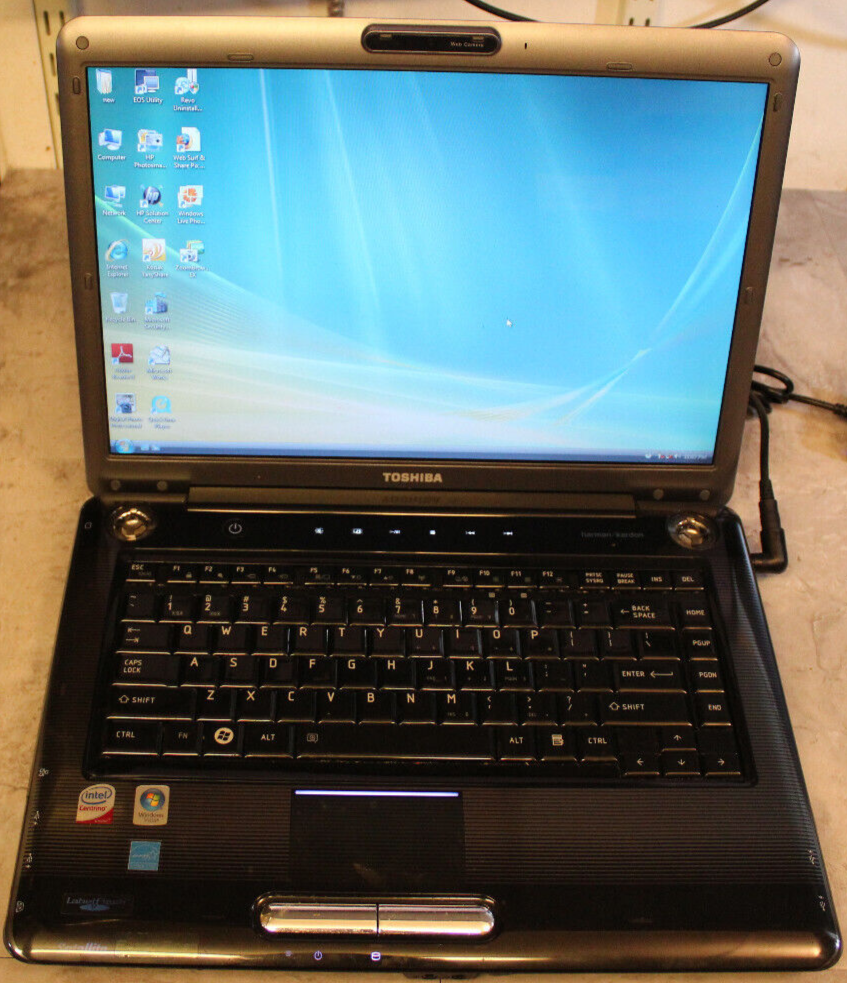 Toshiba Satellite A305 Parts Booted 320GB HDD Wiped 3GB Ram Core 2 Duo ...