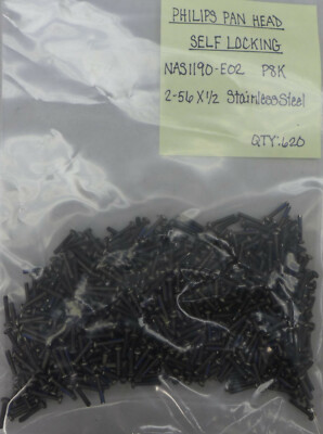 (620) Phillips Pan Head Screw 2-56 X 1/2" Stainless Steel NAS1190-E02 ...