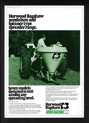 HORWOOD BAGSHAW PENDULUM & SPINNER TYPE SPREADER RANGE SPECIFICATIONS ...