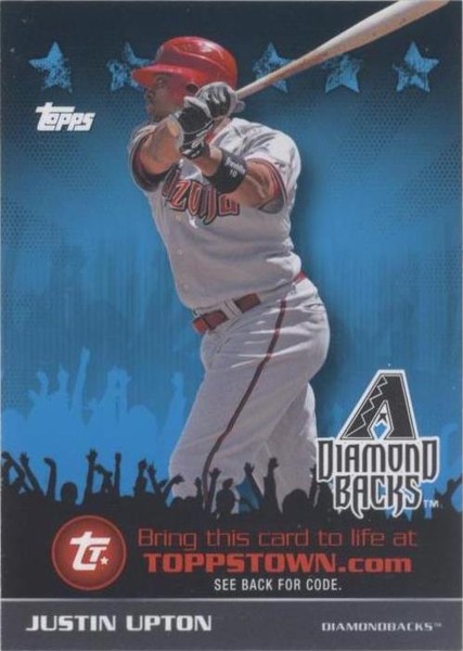 2009 Topps - ToppsTown Redemption Code Cards #TTT37 Justin Upton for ...
