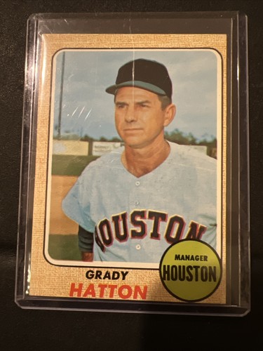 1968 Topps Baseball Card #392 Grady Hatton - Low To Mid Grade - G/VG ...