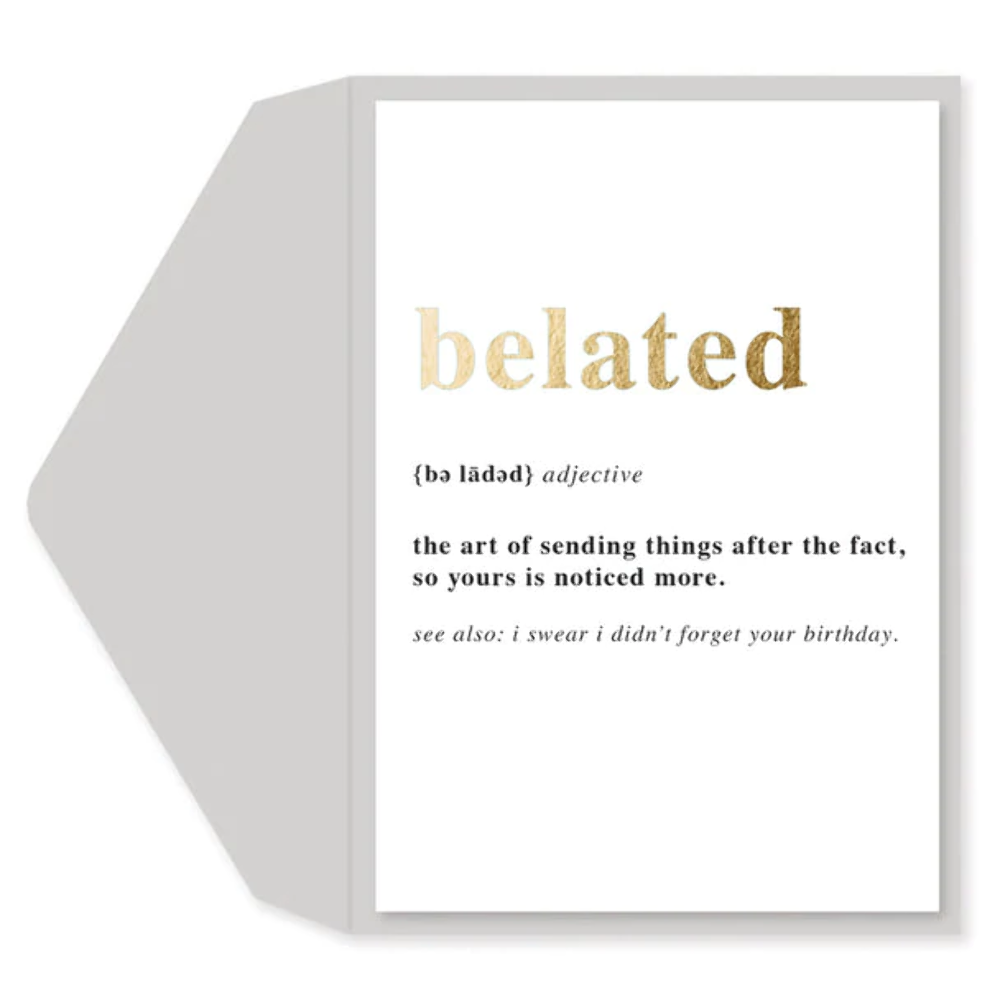 Belated Birthday Greeting Card - BELATED | eBay