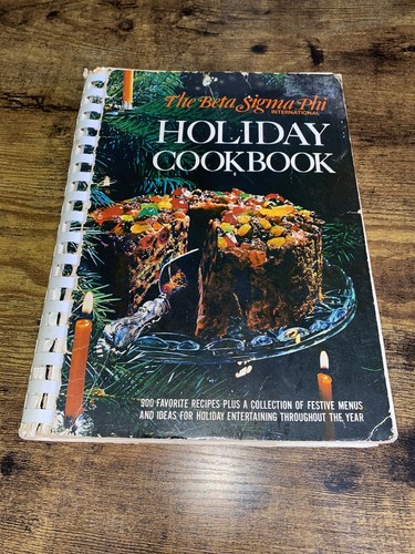 Vintage 1971 Beta Sigma Phi International Holiday Cookbook Recipes Cook ...
