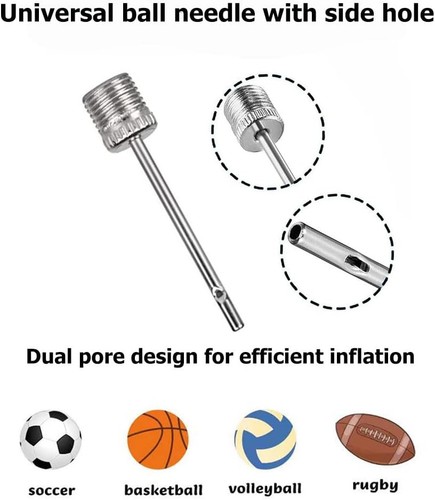 30+2 PCS Ball Pump Inflation Needle，Air Inflate Needles Black + Silver ...