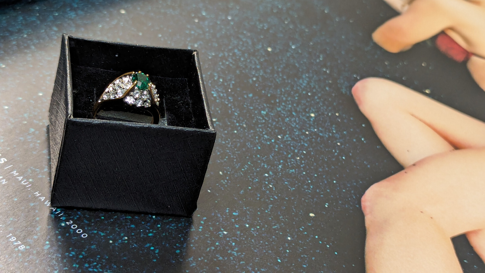 RS Covenant Green CZ Ring sz 6 New Old Stock Amazing Iced Czs in 18k ...