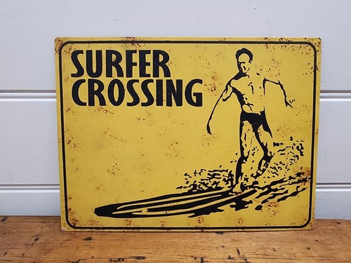 Vintage Retro Surfer Tin Sign Man Cave Metal Surf Beach House Long ...