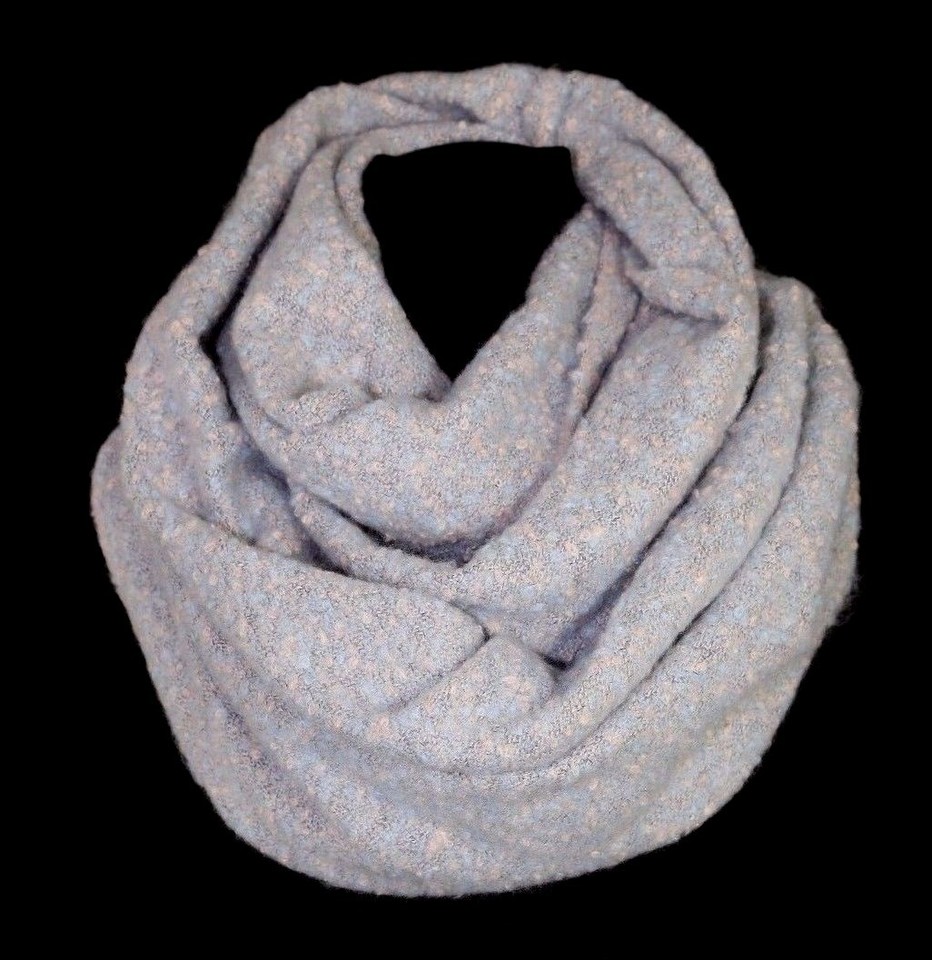 Soft Powder Blue & Beige Marled Blanket Infinity Scarf B3 | eBay