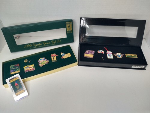1896-1996 Enamel Pin OLYMPIC GAMES COLLECTION COLLECTOR IN BOX Set ...