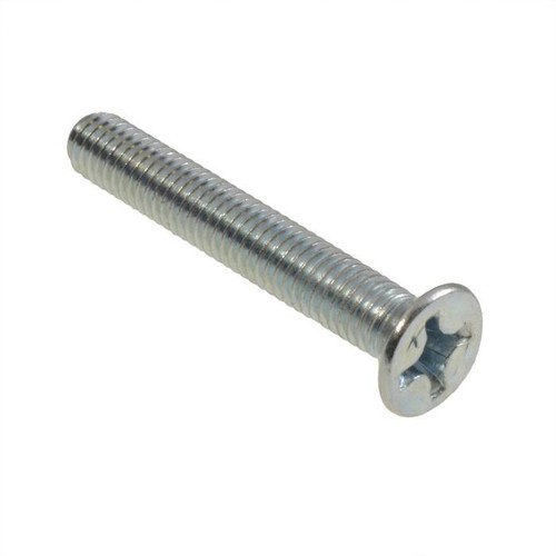 Qty 5 Countersunk Phillip M4 (4mm) x 25mm Zinc Plated Steel Machine ...