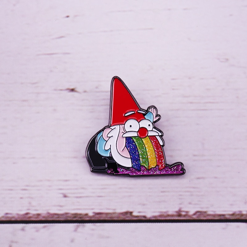 Rainbow Puke Gravity Falls Gravity Falls Rainbow Old Man Enamel Pins