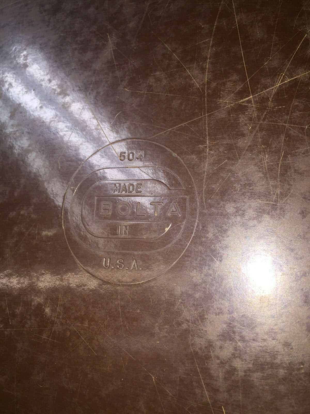 6 pcs Vintage Brown BOLTA 504 Plastic Lunch Tray Cafeteria 20" x 15 ...