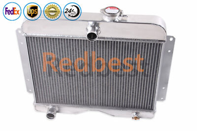 3 Row Aluminum Radiator Fits 1949-1958 Jeep Willys 1956 Jeep 475 2.2L ...