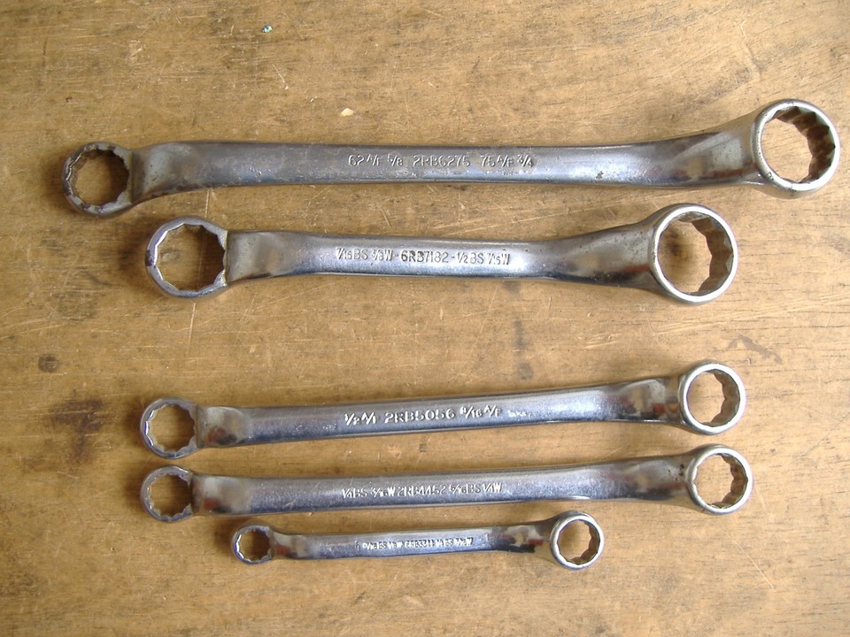 FIVE BRITOOL RING SPANNERS MIXED SIZE & TYPES | eBay UK