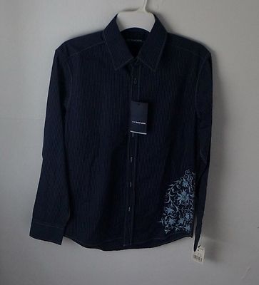 Men's Red Level Nine Navy Blue Shirt Size Small | eBay