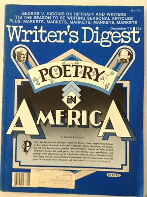 Writer's Digest Magazine Poetry In America December 1975 022319nonrh | eBay