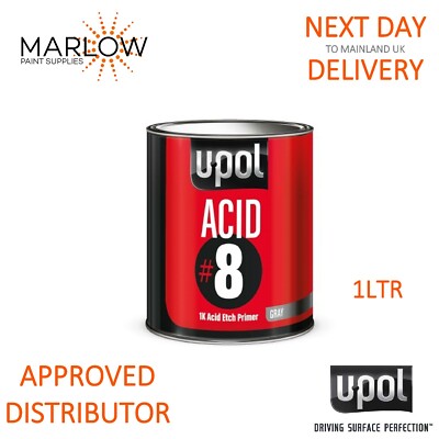 U-POL ACID 8 SELF ETCH PRIMER GREY 1LTR - FREE NEXT DAY DELIVERY | eBay