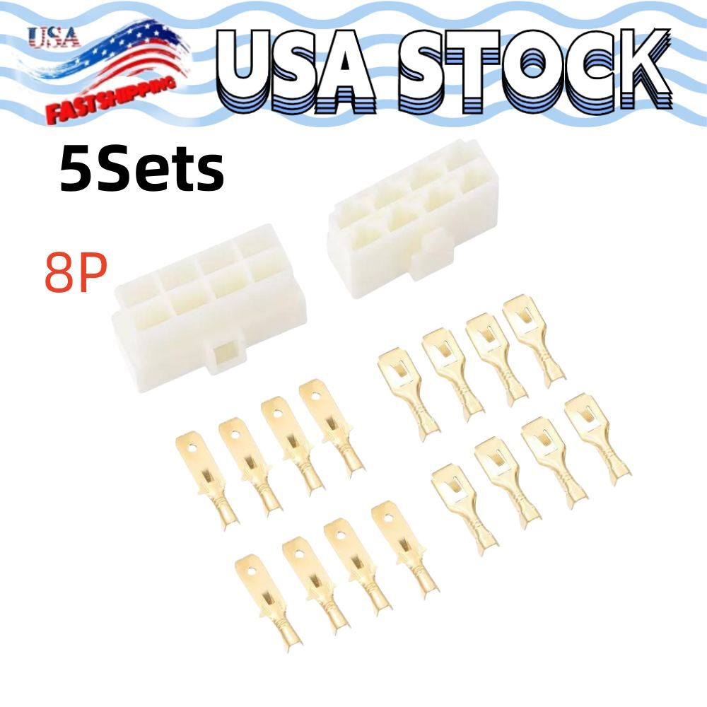8Pin Terminal Plug Kits Car Connector Automotive Electrical wire 6.3mm ...