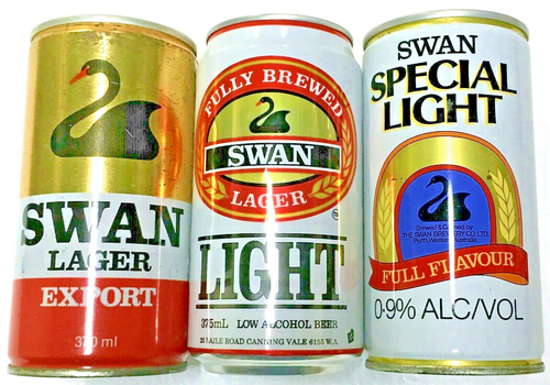 Swan choice of various Lager Export Special Light beer can steel alum ...
