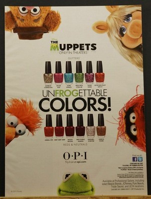 2011 MUPPETS OPI Fingernail Polish Print Ad ANIMAL Kermit BEAKER Piggy ...