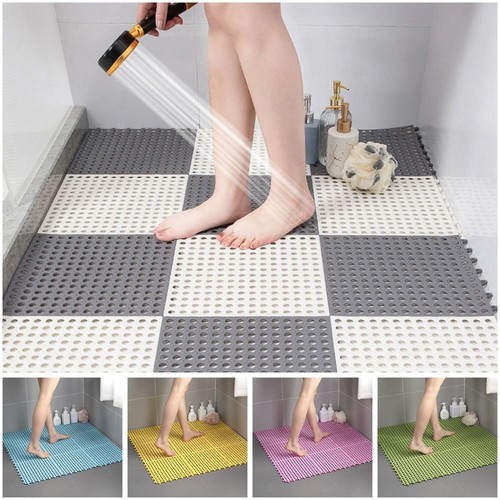 Mesh Soft Plastic Mat Bathroom Carpet Bath Mat Toilet Ground Mat Non ...
