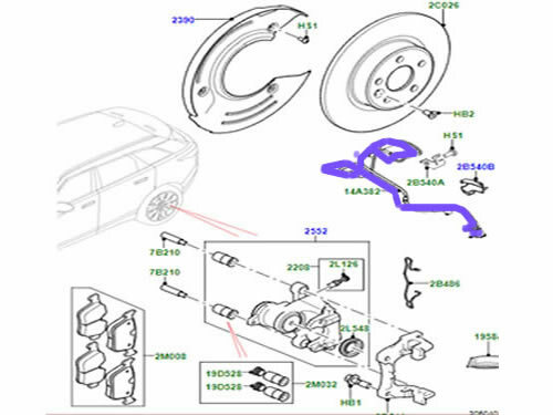 LAND ROVER REAR BRAKE PAD SENSOR RANGE ROVER VELAR LR090709 | eBay
