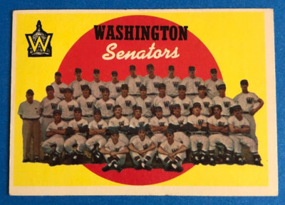 1960 Topps #397 Washington Senators Team Photo/Checklist EX * See Note ...