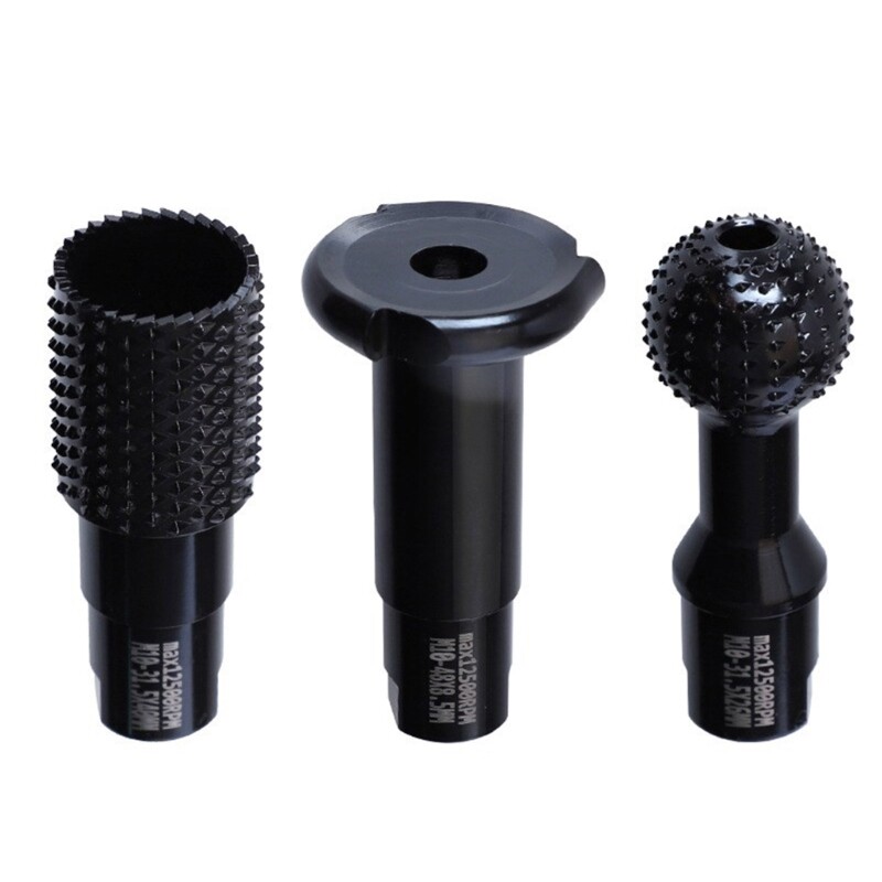 3Pcs Rotary Burr Rasp Set Wood Carving Drill Bit Carbon Steel File Rasp ...